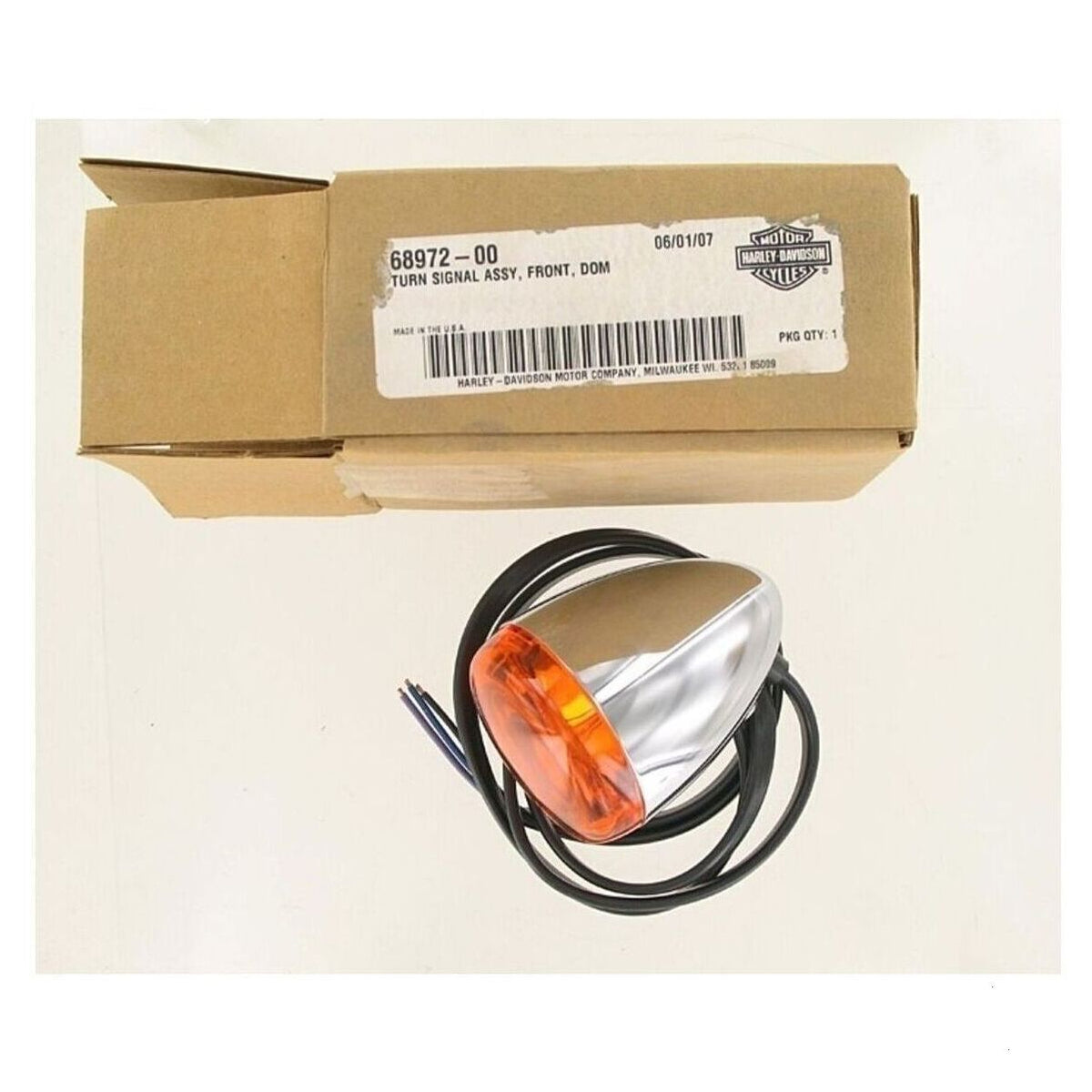 TURN SIGNAL FRONT, DOM, 3 WIRE - Chrome – ASD NZ